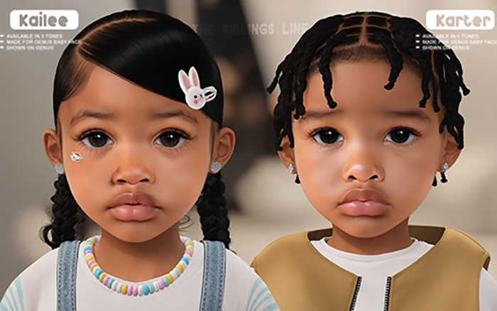 Second Life Marketplace - Toddlers. "Kailee" Skin #FATPACK